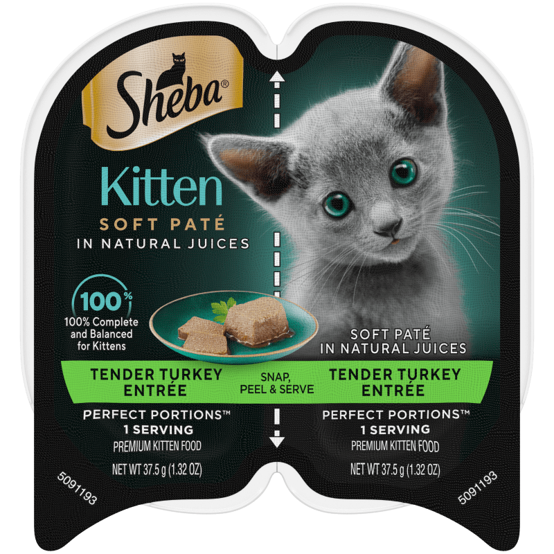 Sheba® Perfect Portions Kitten Wet Cat Food Pate Turkey Entree, 2.6 oz ...