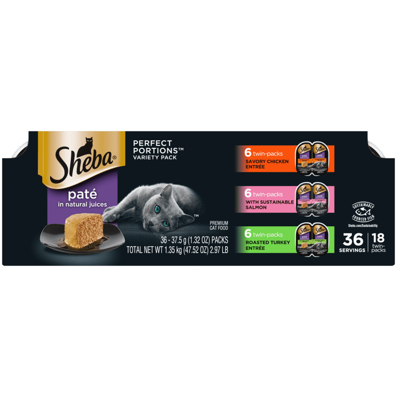 SHEBA® PERFECT PORTIONS™ Premium Paté Savory Chicken Entrée ...