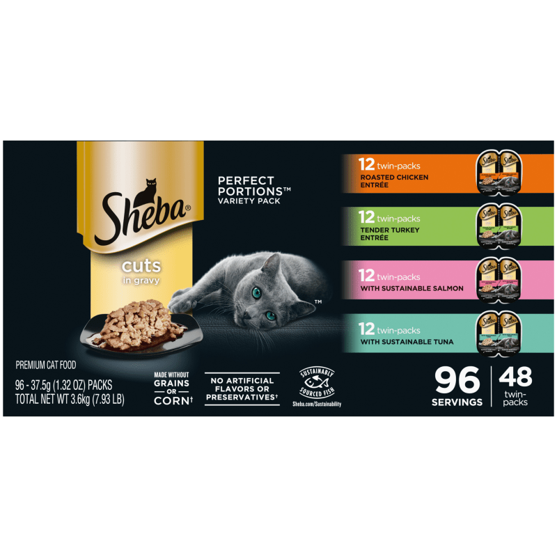 Sheba® Perfect Portions Cuts in Gravy 48 Count Variety Pack